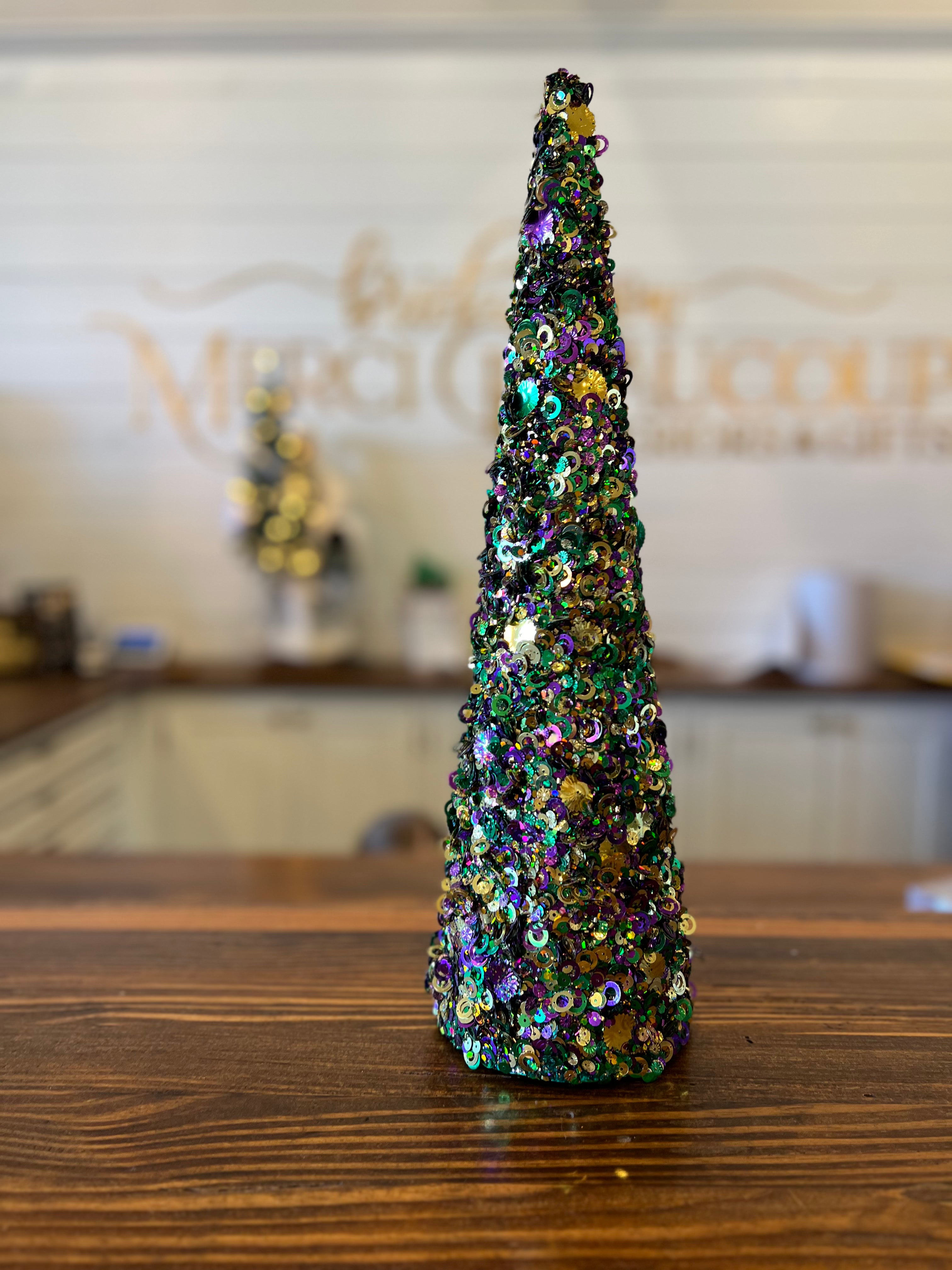 MARDI GRAS CONE TOPIARY – Brick and Row