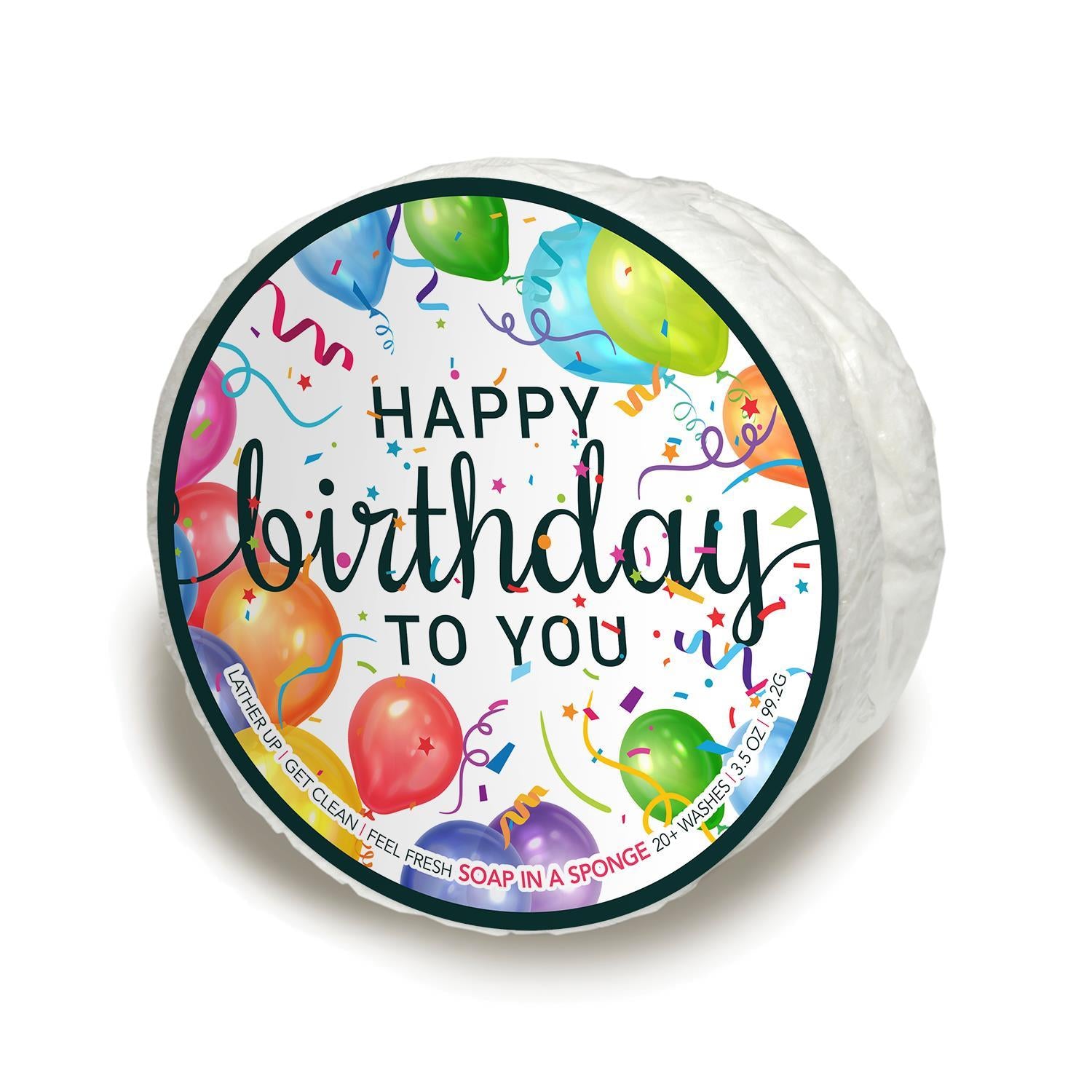 Happy Birthday Soap in a Sponge – Brick and Row