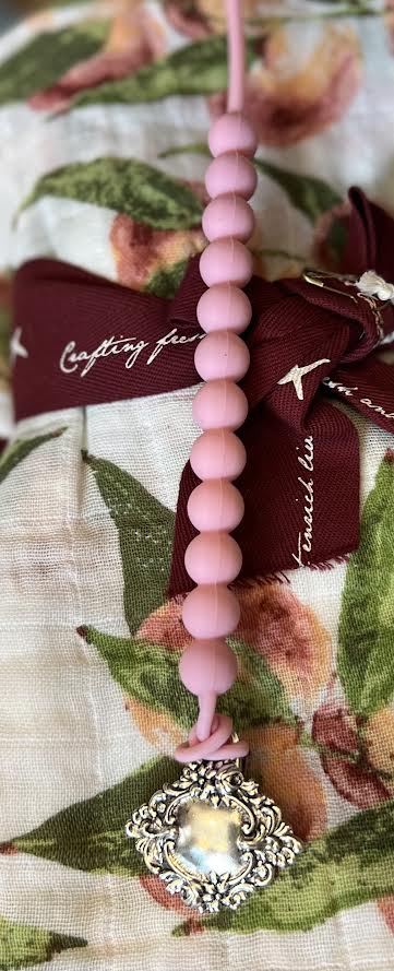 Flower Pacifier Clip Pink – Brick and Row