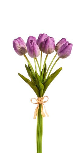 Real Touch Purple Tulip Bundle – Brick and Row