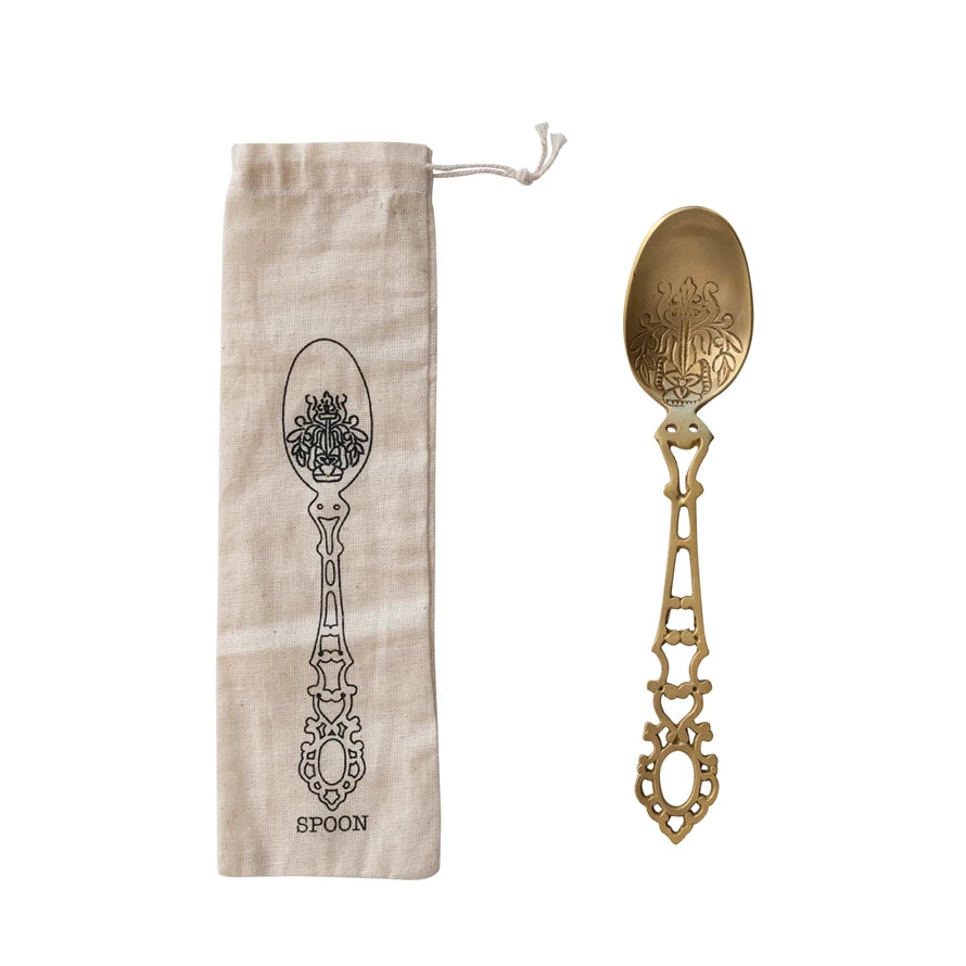 Etched Brass Spoon – Brick and Row